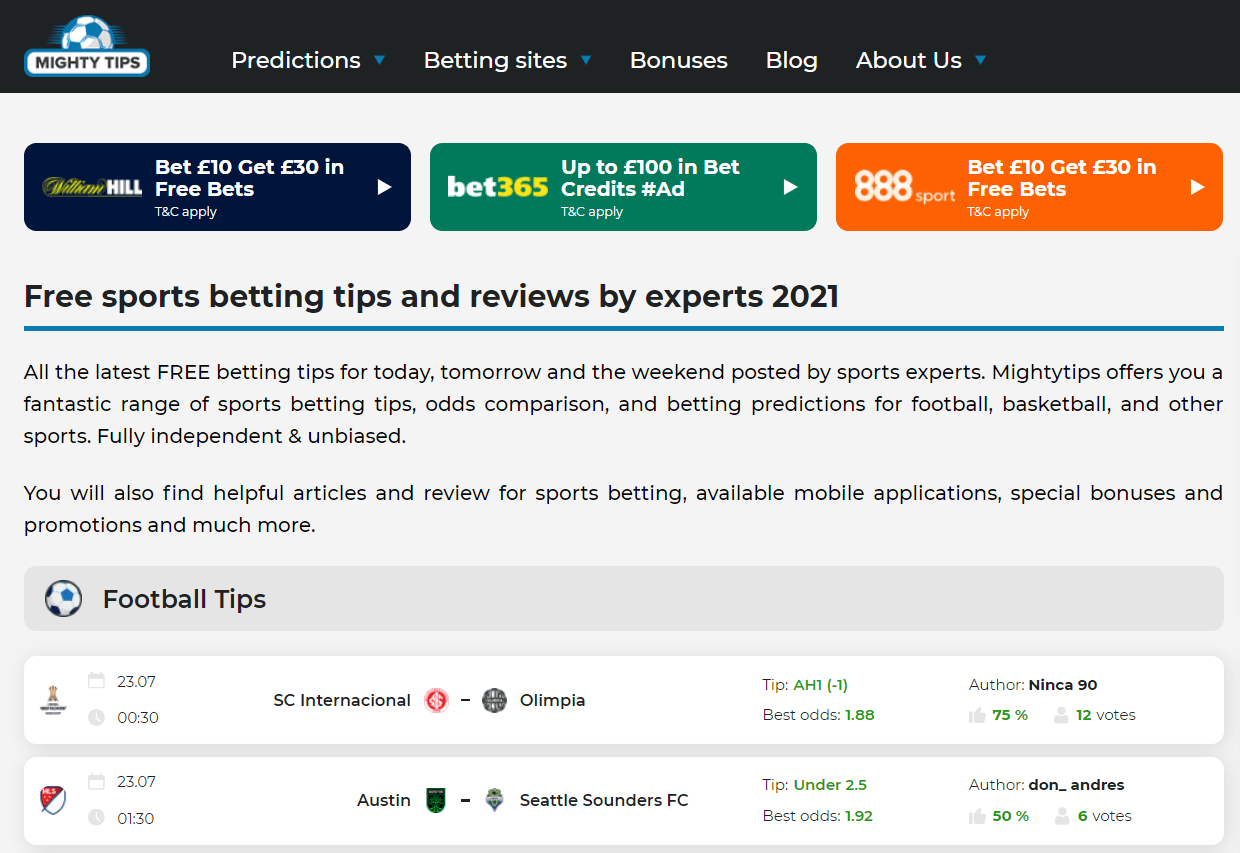 Free Betting Tips | Best Bets & Free Sports Predictions