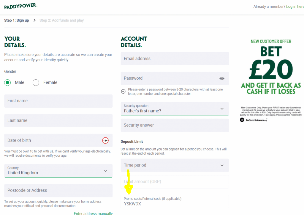 Paddy Power Free Bet – How To Claim a £20 Cash Refund in 2024